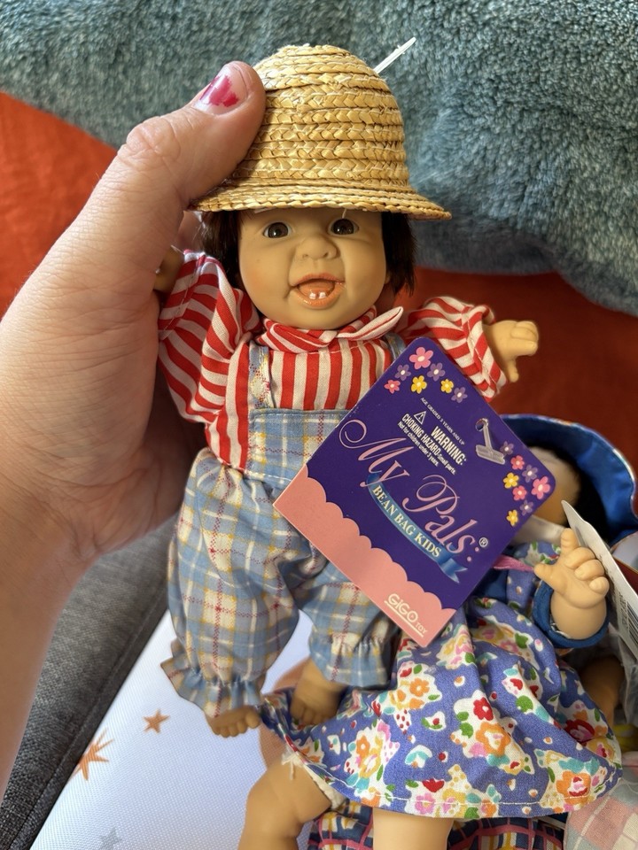 GIGO Gi-Go Toys My Pals Bean Bag Kids Vinyl Baby Dolls 8" Expressions ...