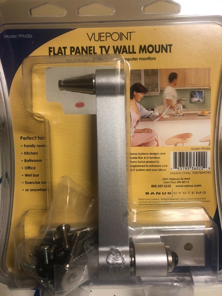 TV WALL MOUNT FLAT PANEL VUEPOINT TILT PIVOT PAN FLAT PANEL TV WALL ...