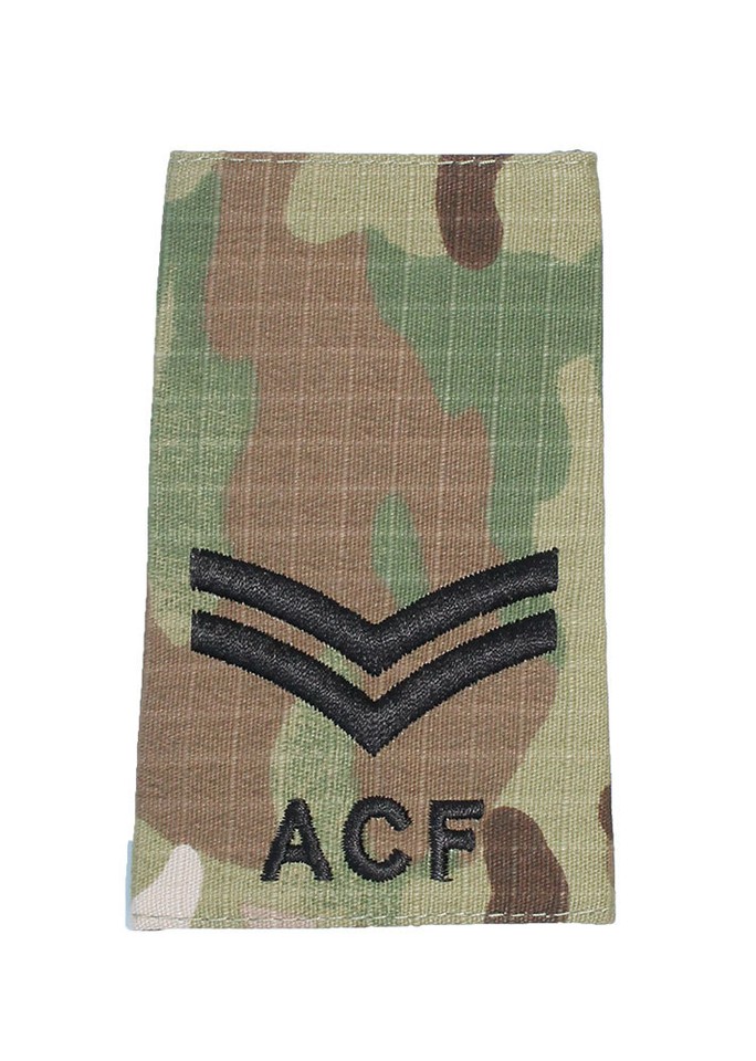 All Ranks Black on Multicam / MTP ACF Rank Slide ( Cadets Army Cadet ...