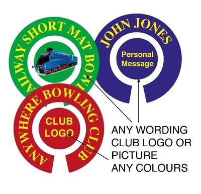90 SETS PERSONALISED BOWLS STICKERS 1" LAWN BOWLS FLATGREEN AND INDOOR ...