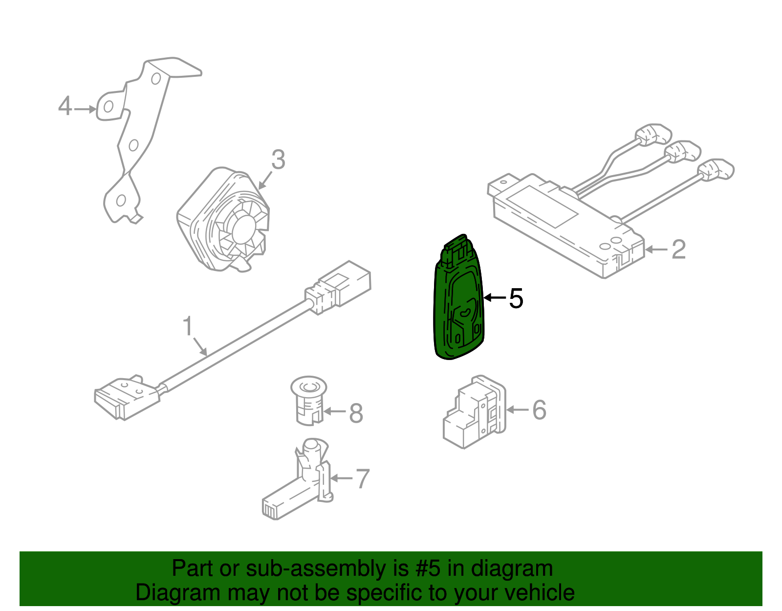 Genuine Audi Keyless Entry Transmitter 4M0-959-754-CG-TKE for sale ...