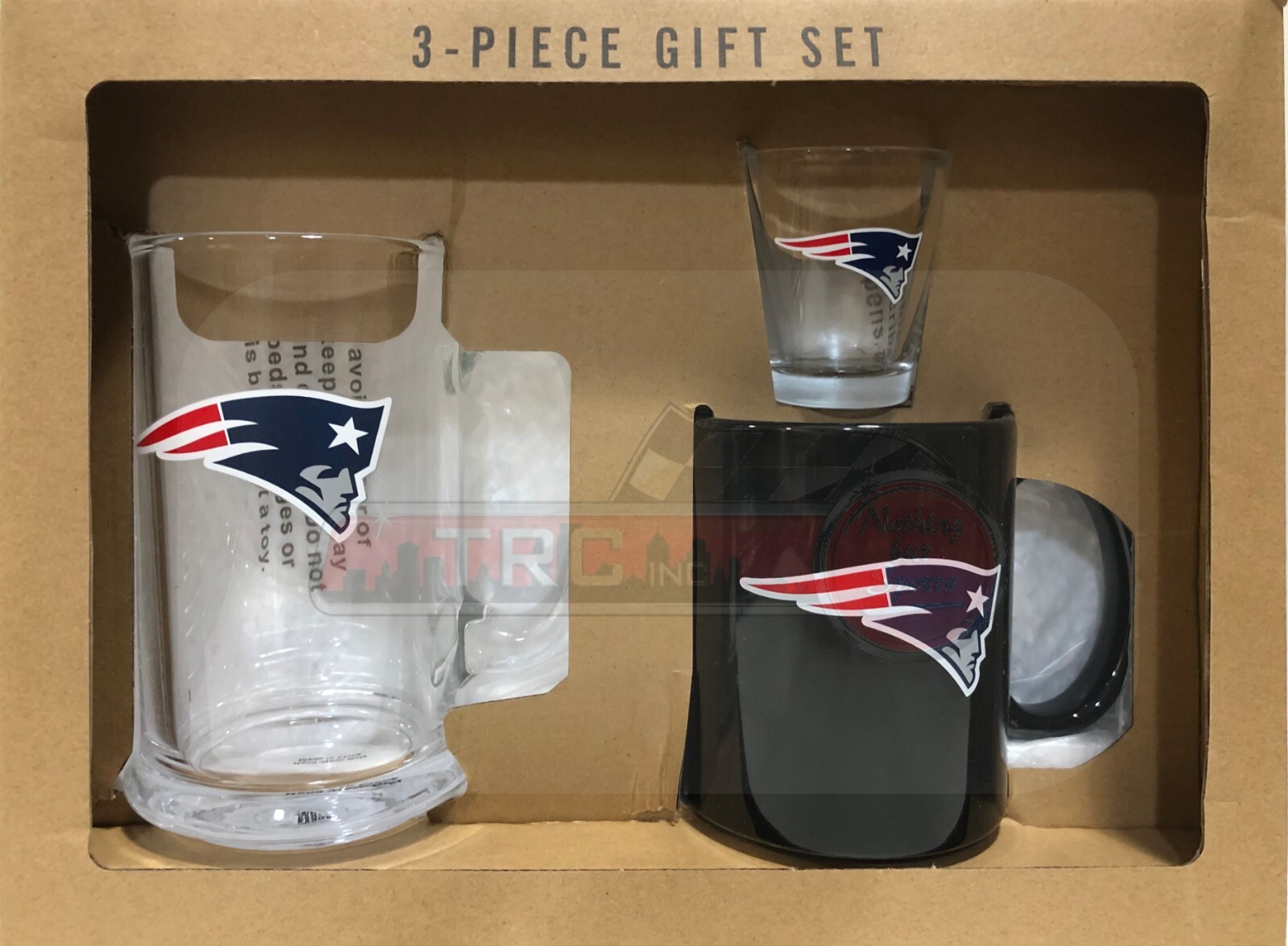 New England Patriots Memory Company NFL 3pc Drinkware Gift Set FREE ...