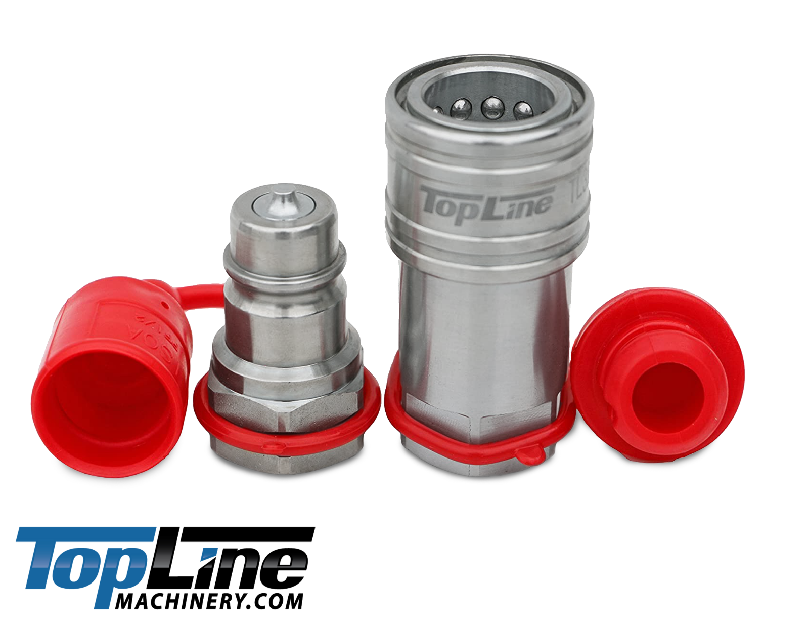 3/4" NPT Thread 3/4 Ag Hydraulic Quick Connect Coupler Poppet Valve Set ...