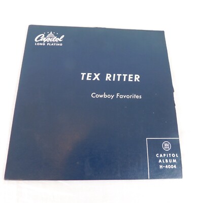 Tex Ritter Cowboy Songs Long Play 33 1/3 Columbia Records H4004 ...
