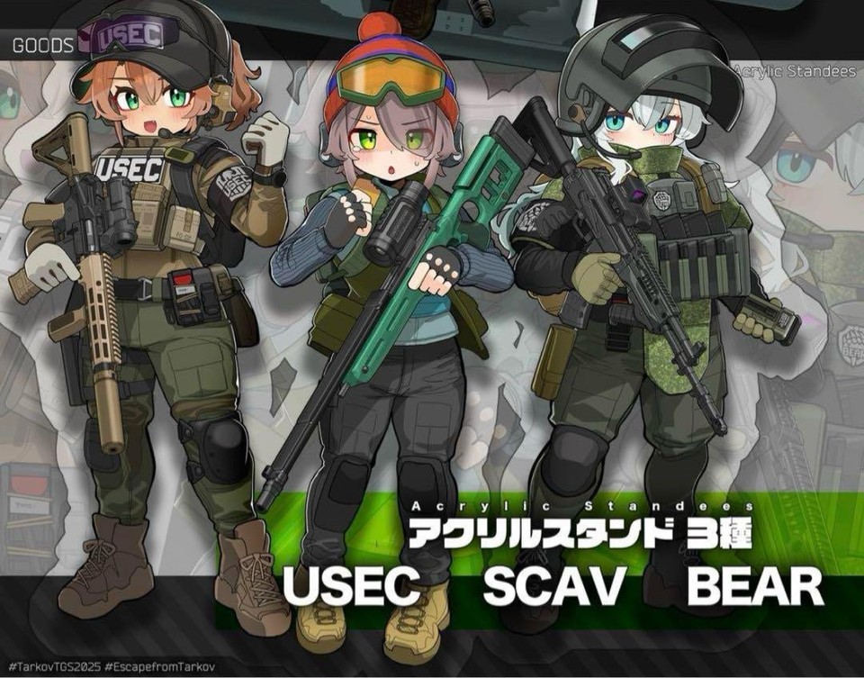Tokyo Game Show 2025 TGS Escape from Tarkov Acrylic Stand USEC SCAV ...