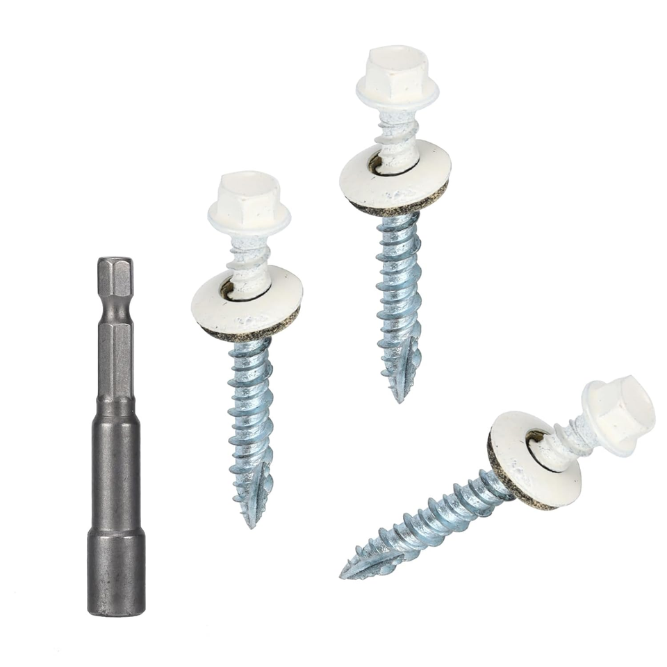 Metal Roofing Screws 10 X 1-1/2 Inch, Hex Head Sheet Metal Roof Screw ...