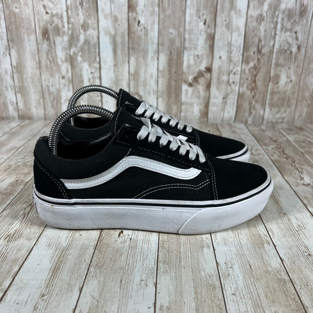 Vans Old Skool Platform Black White Classic Skate Sho… - Gem