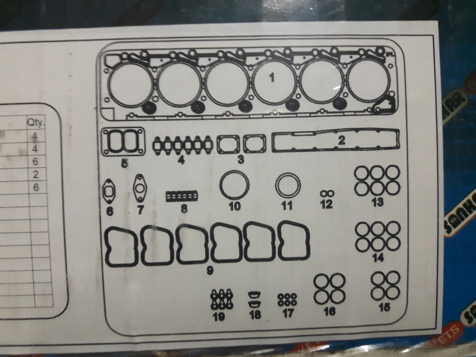 CUMMINS 6B 6BT 6BTA HEAD GASKET SET 3804897 3802363 3802243 3802226 ...