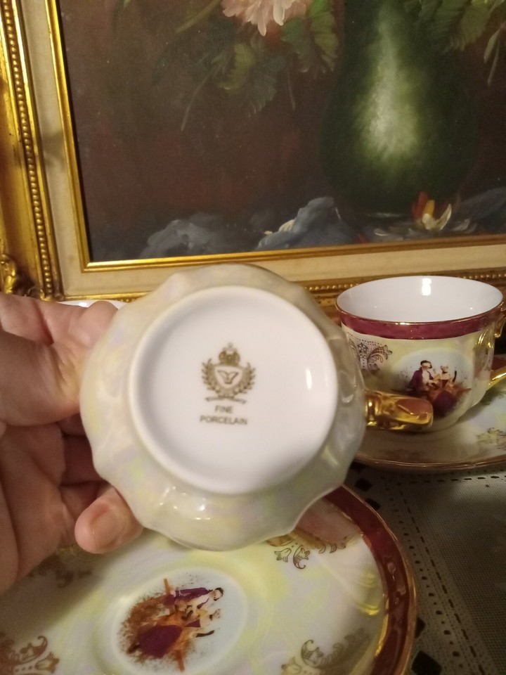 Vintage Yau Shing (YS) Fine Porcelain 12 Piece Cup And Saucer Set | eBay