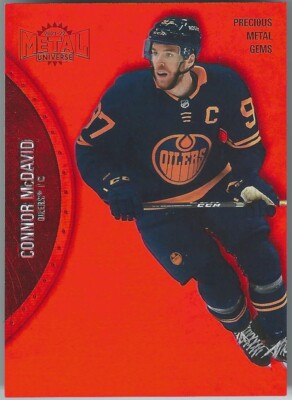 2021-22 Skybox Metal Universe Connor McDavid Red Precious Metal Gems ...
