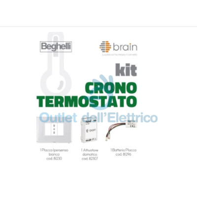 BEGHELLI 81124 KIT BRAIN CRONOTERMOSTATO (1 PLACCA+ATTUATORE+BATTERIA) | eBay