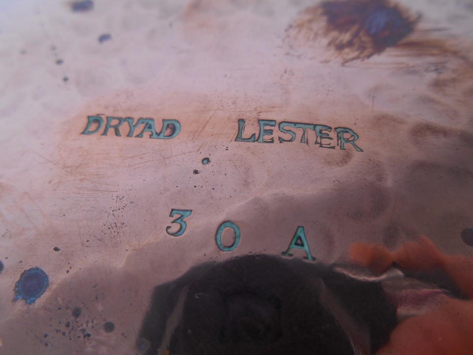Dryad Lester 30A Signed Arts & Crafts Antique Copper Hammered /Hand ...