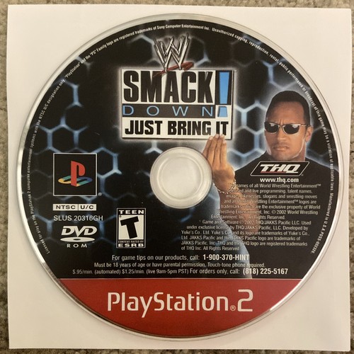 🔥 WWE SmackDown Just Bring It (PlayStation 2 PS2, 2002) GH. Mint Disc ...