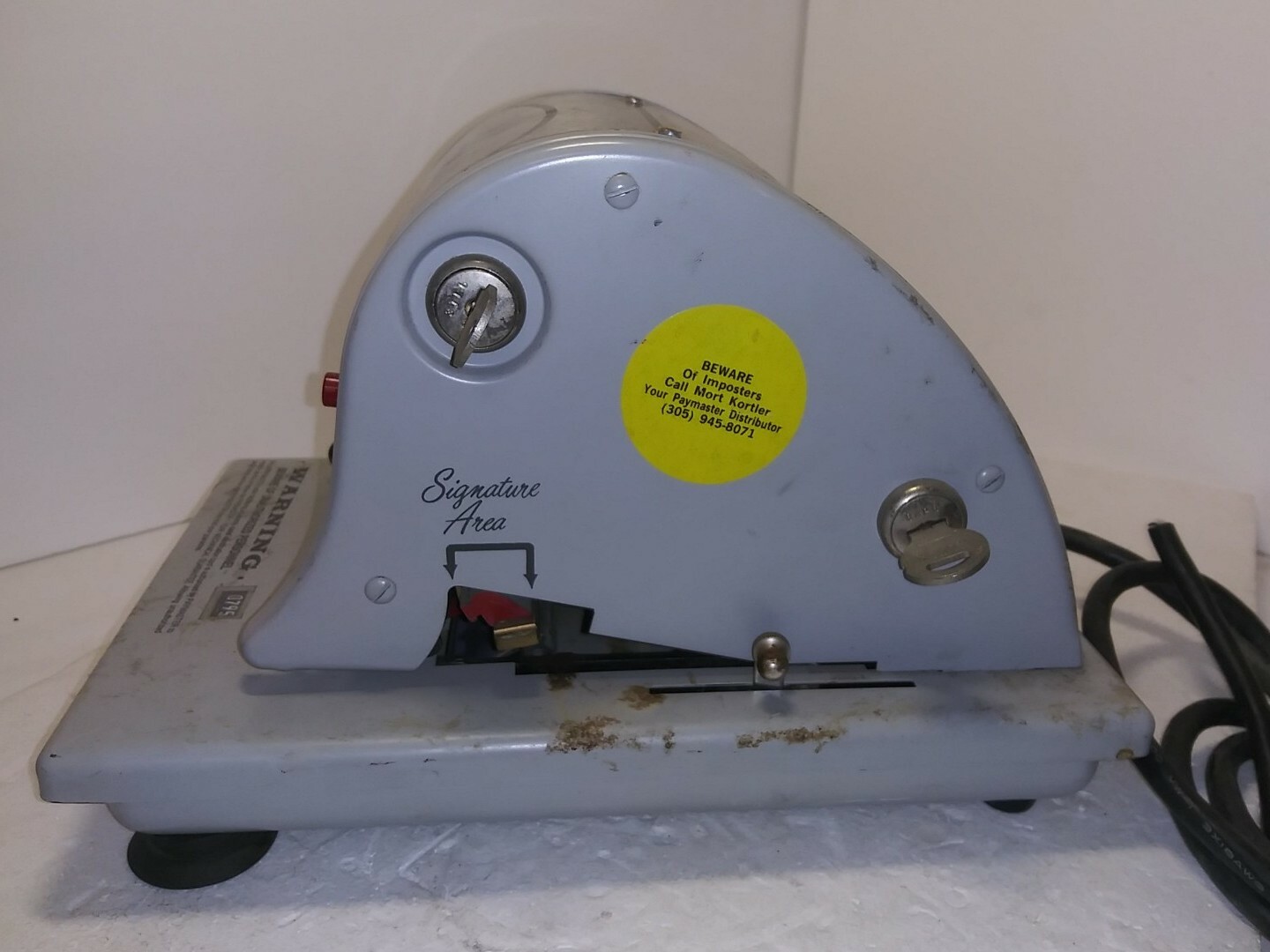 Vintage Paymaster Electronic Check Signer Imprinter Dual-Color Ribbon ...
