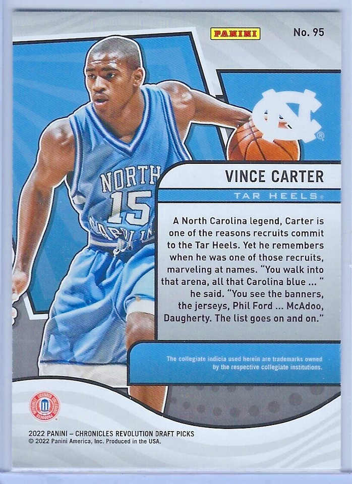 Vince Carter - 2022 Panini Chronicles Draft Picks Revolution Card # 95 ...