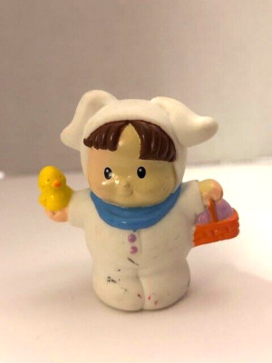 Fisher Price Little People Easter Bunny Pink Basket Yellow Chick | eBay
