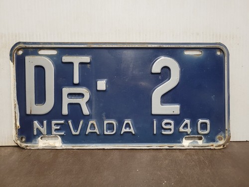 1940 Nevada TRAILER DEALER SINGLE DIGIT License Plate Tag | eBay