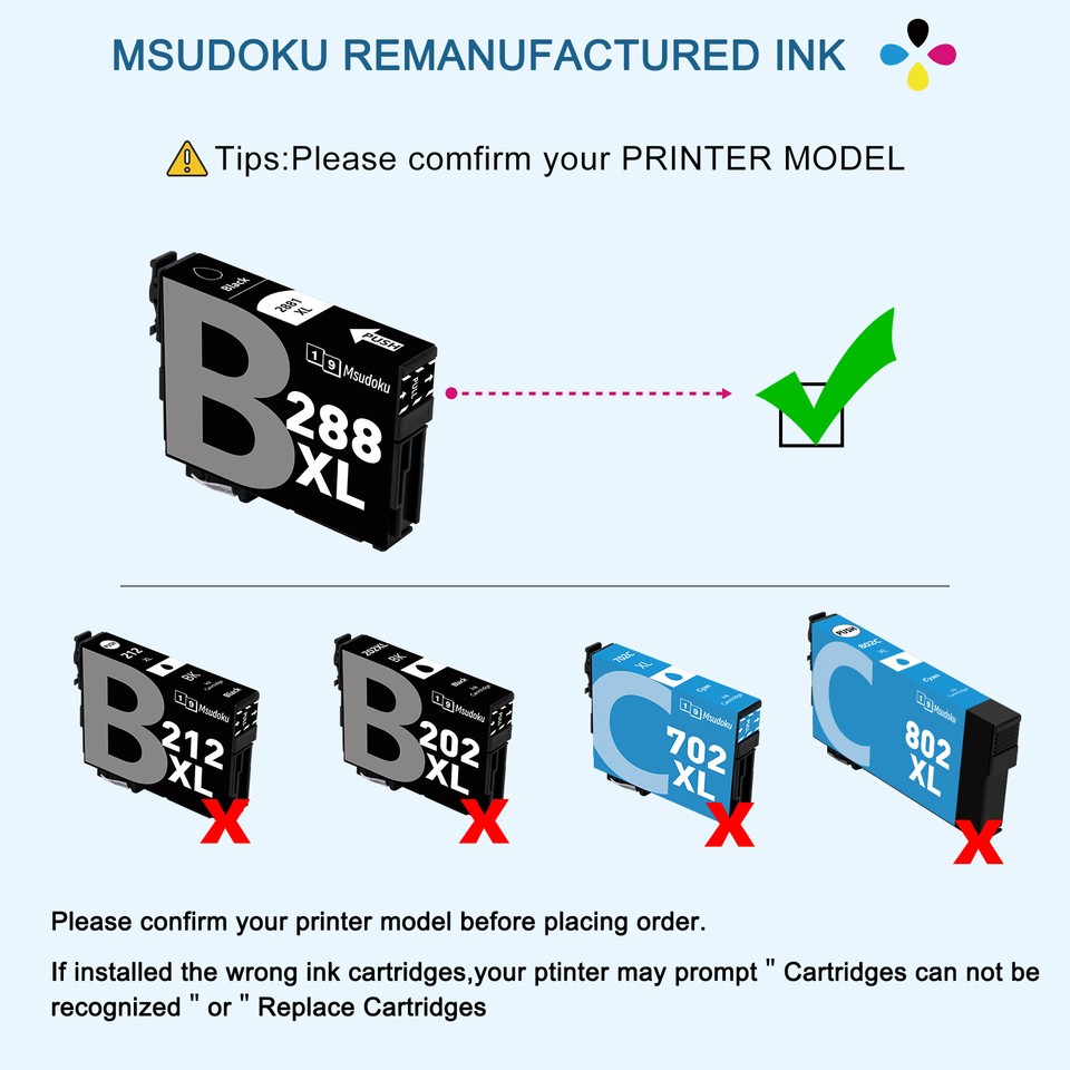 4PK 288XL T288XL Ink For Epson Expression Home XP-340 XP-430 XP-440 XP ...