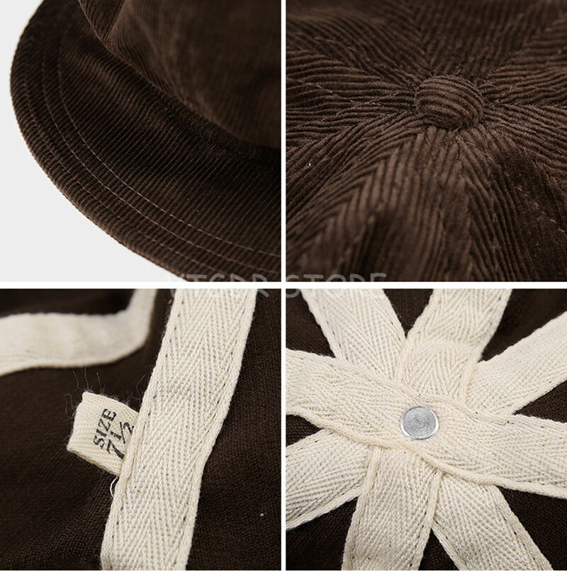 Bronson Vintage Corduroy Flat Cap Winter Classic Men's Newsboy Hat ...