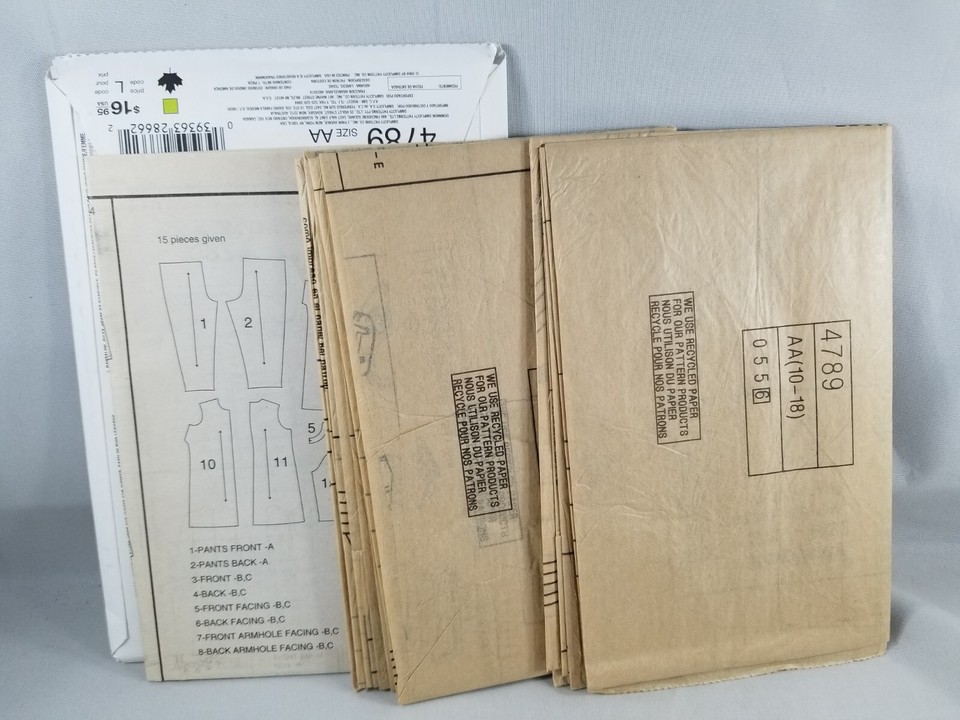 Simplicity Easy to Sew Wardrobe Elements Sewing Pattern 4789 In K ...