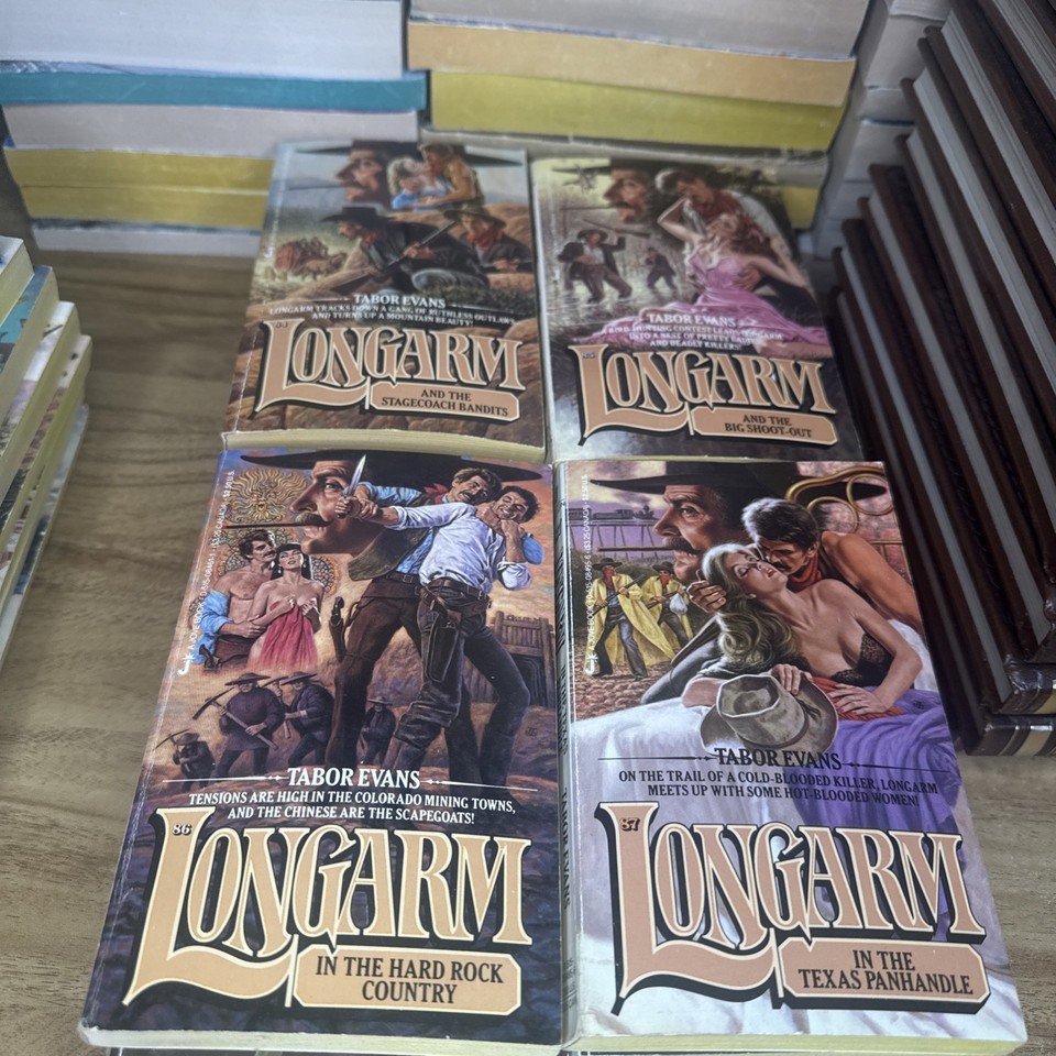 Lot of 25 Longarm Series by Wesley Ellis VTG Adult Western PB Books ...