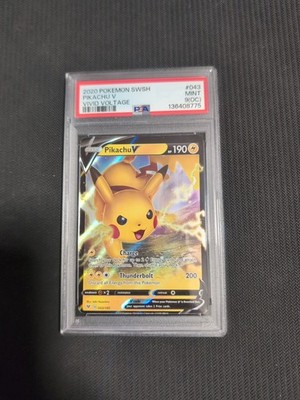 Pop 9!! Pikachu V 043 PSA 9 OC Off Center Error Graded Pokemon Card ...