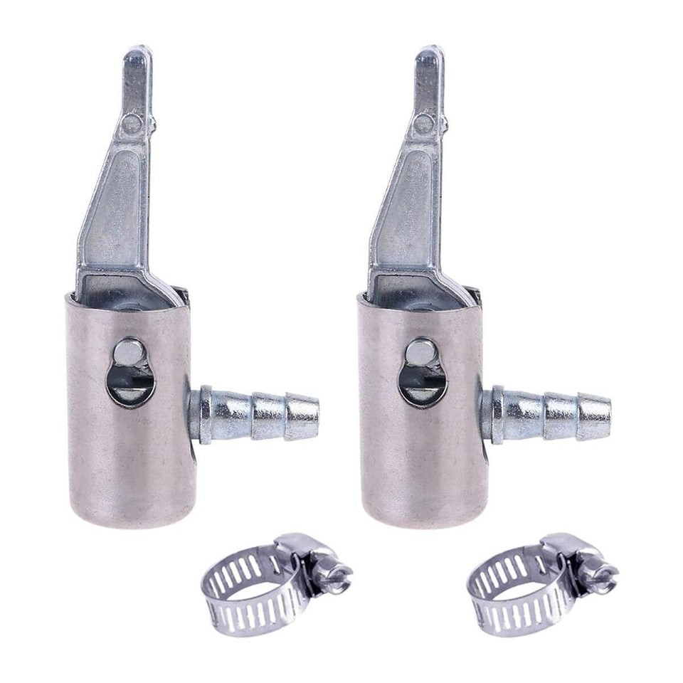 2 Pack 1/4in Lock on Metal Air Chuck Tire Inflator Chuck Hose End W ...