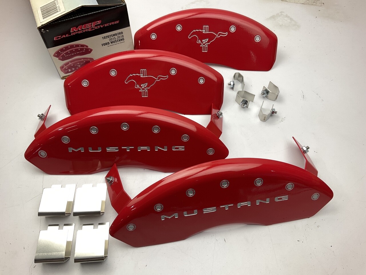 MGP 10202SMB2RD RED Disc Brake Caliper Covers For 2015-2018 Ford ...