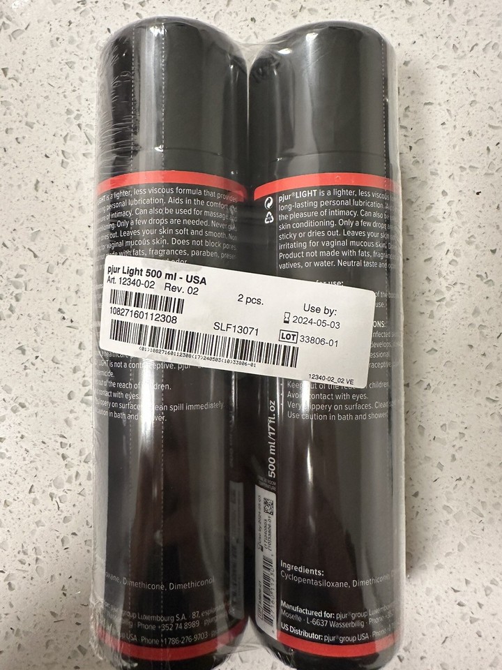 2x Pjur Light 500ml/17oz Personal Lubricant Exp 5/24 | eBay