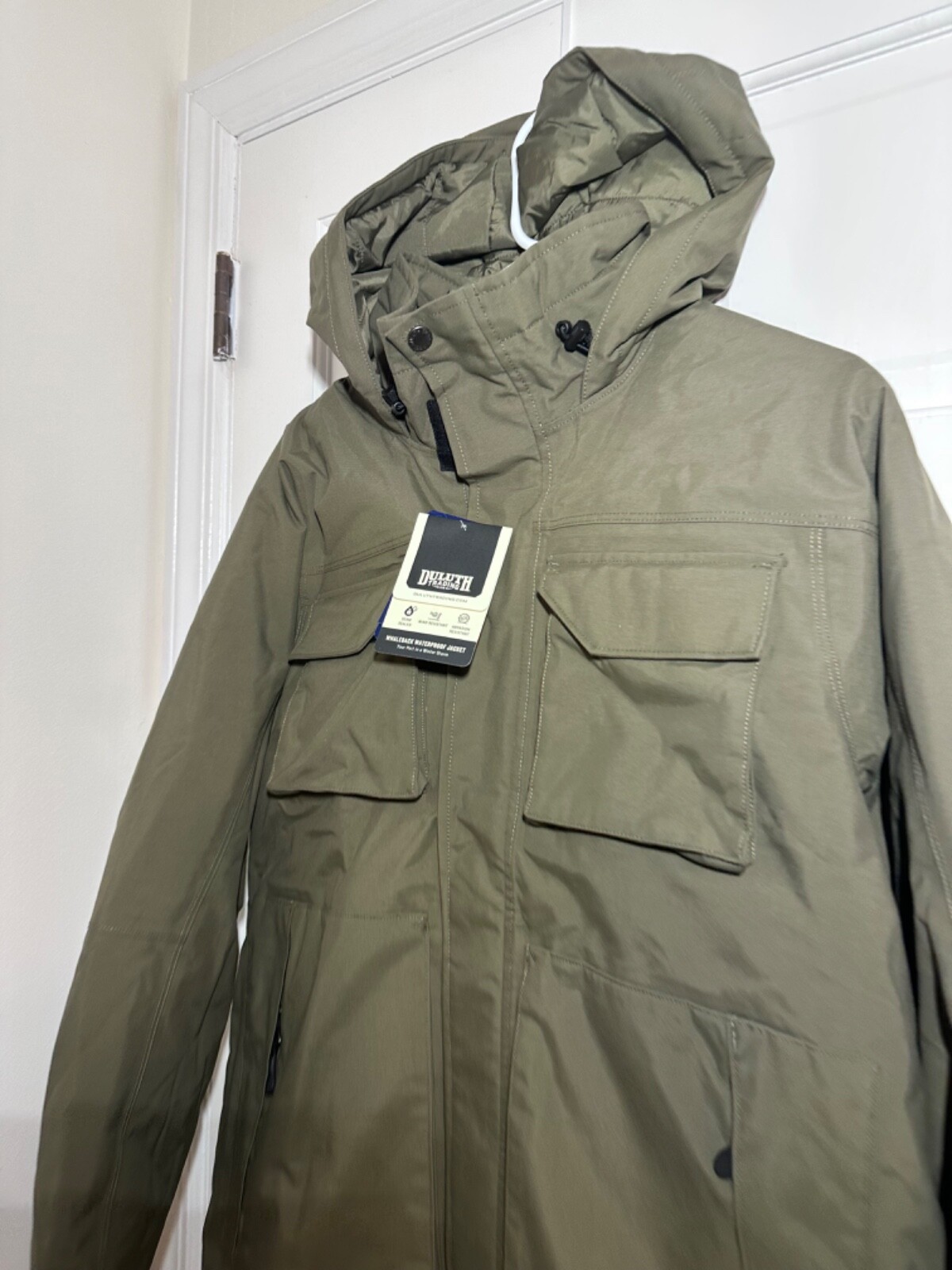 Duluth Trading Men's Whaleback Waterproof Jacket Green W/ Thinsulate ...
