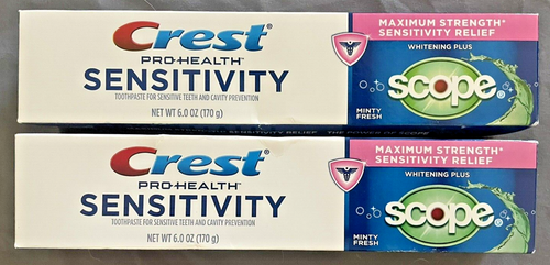 2 X Crest Pro-Health Sensitivity Whitening Toothpaste Scope Minty Fresh ...