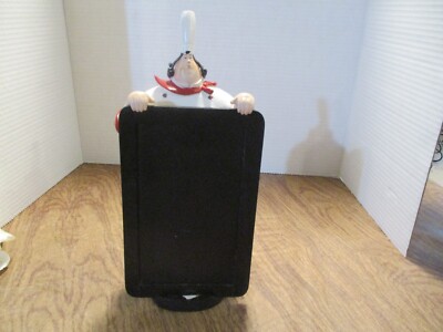 Fat Cook / Chef Holding A Chalkboard Menu Board Kitchen Decor Figurine ...