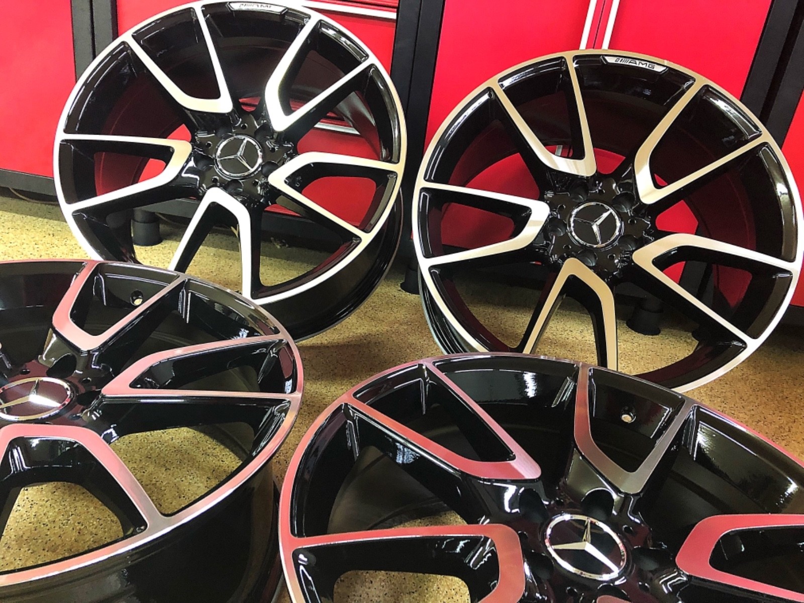 MERCEDES E53 20 INCH RIMS WHEELS SET4 NEW 20/8.5 20/9.5 FITS E350 E550 ...