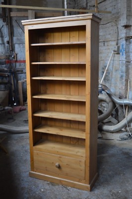 HANDMADE SOLID PINE WAXED BOOKCASE | eBay UK
