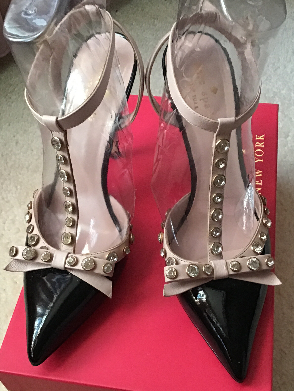 Kate Spade LYDIA ALICE BLACK/PATENT PALLE PINK NAPPA … - Gem