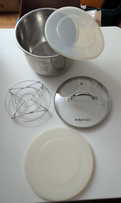 Instant Pot IP-DUO60 V3 6 Quart Cooker Inner Pot/2 Silicone lids/Hard ...