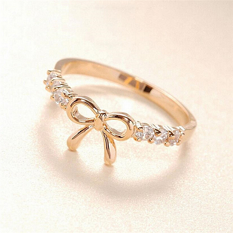 Hot Fashion Womens' Sexy Butterfly Jewelry Hot Simple Ladies Crystal Bow Ring*cg | eBay