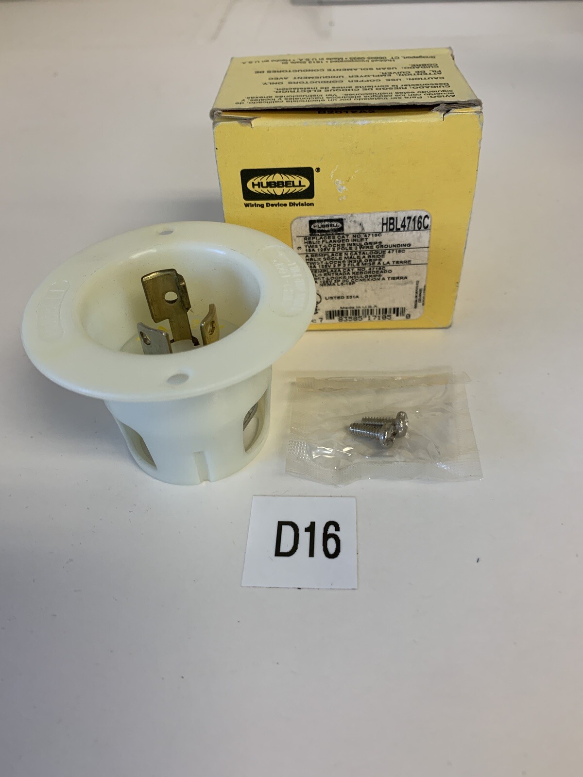 New Hubbell Receptacle, Panel Mount HBL4716C | eBay