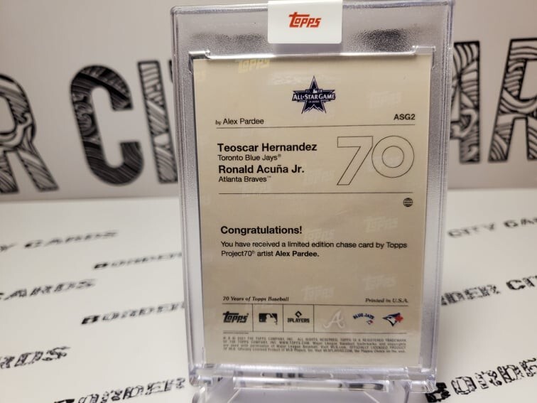 Ronald Acuna Jr. Teoscar Hernandez 70 #ASG2 🔥 Alex Pardee 🔥 Braves Blue ...