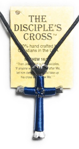 Disciples Cross 3.5 (1 cross) Christian, Catholic, Gift, Silver Blue ...