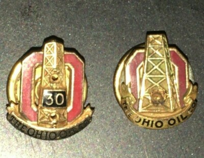 2 Vintage 10k, 30 Year Service Pin with The Ohio Oil Company, Tie Pins ...
