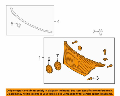 53101-48241 Toyota Grille, radiator 5310148241, New Genuine OEM Part | eBay