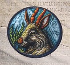 Goatman PATCH iron-on Applique Sasquatch Cryptid Badge Beast Folklore ...