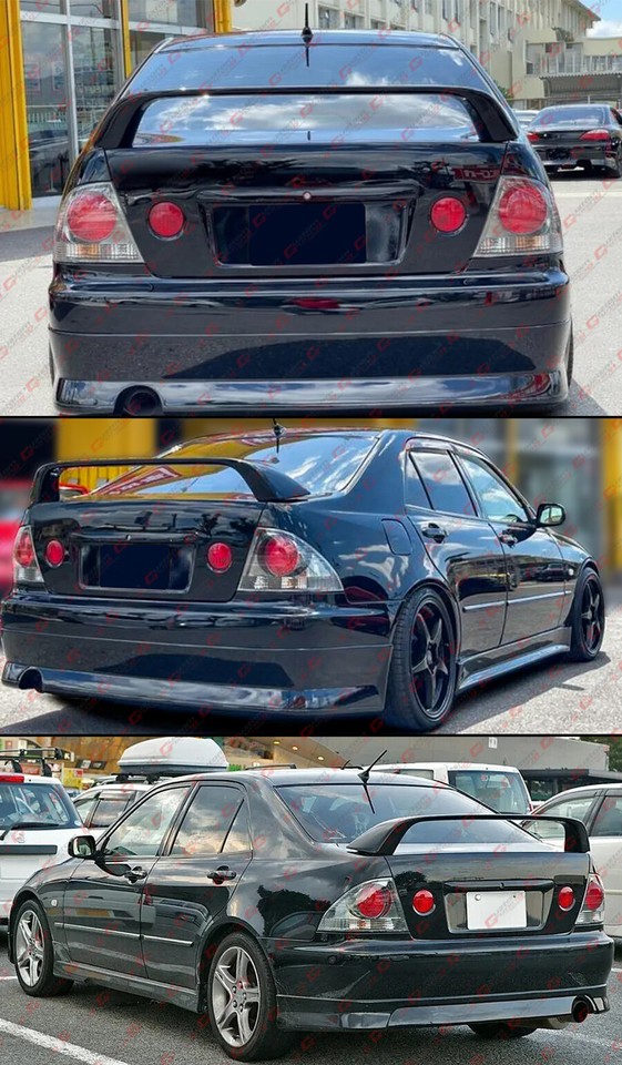 FOR 2000-2005 Lexus IS300 Sedan JDM Altezza Style Gloss Black High Wing ...