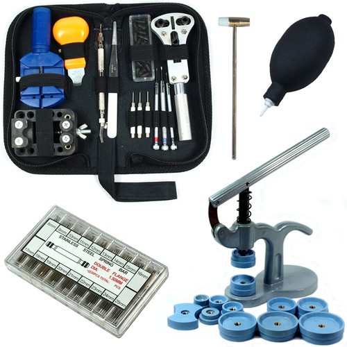 Watch Repair Tool Kit - Case Opener Link Remover Case Press w/ 360 ...