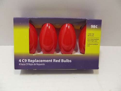 Pack of 4 Red C9 Holiday Replacement Bulbs | eBay