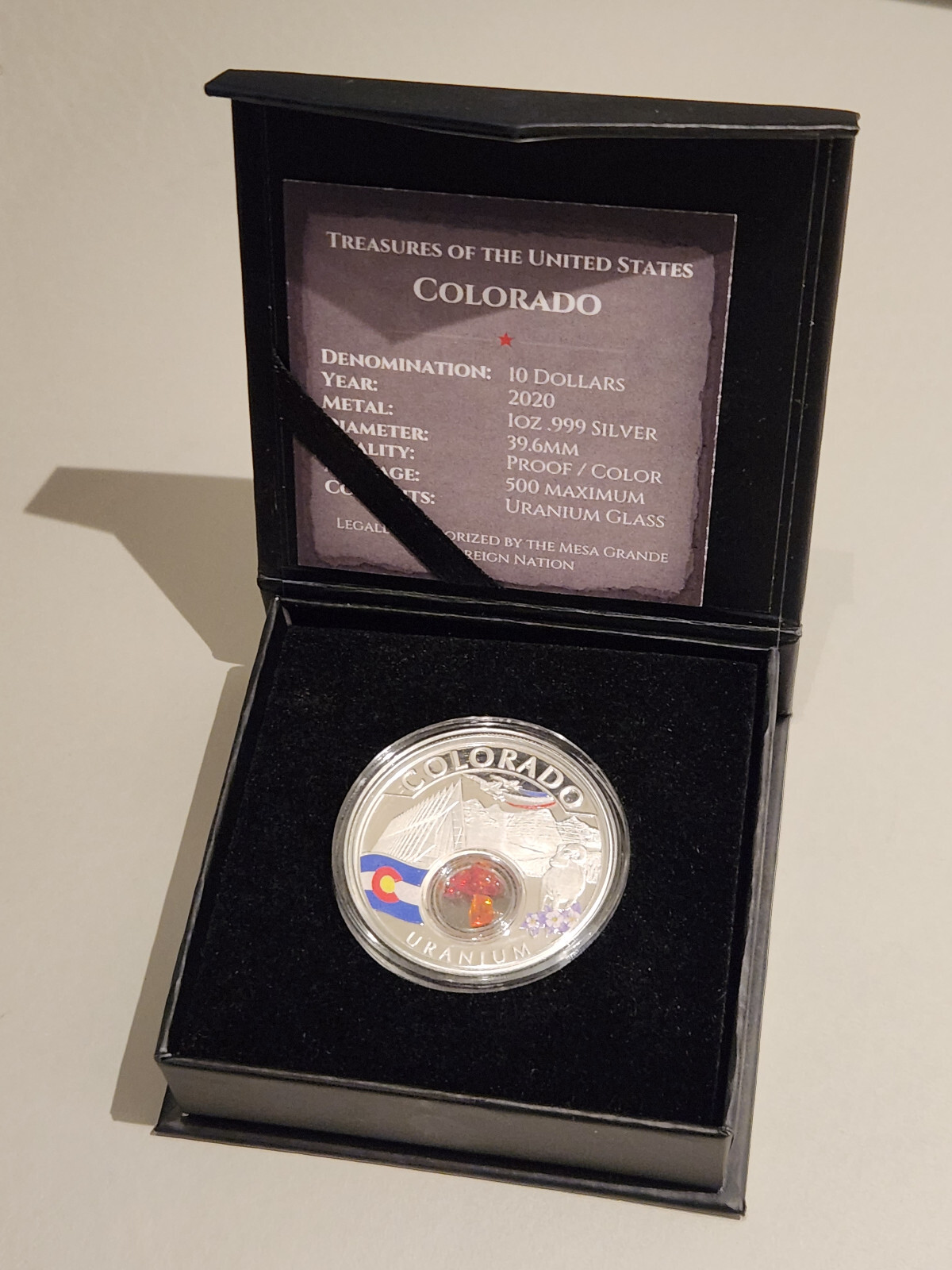 2020 Treasures of the U.S. 1oz Silver Coin Colorado Uranium (Colorized ...