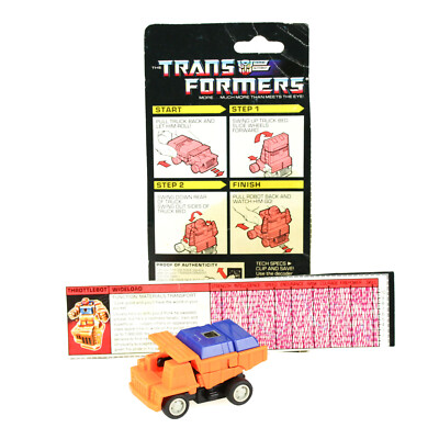 Vintage 1986 G1 Transformers Throttlebot Wideload 100% Complete w/ Card ...