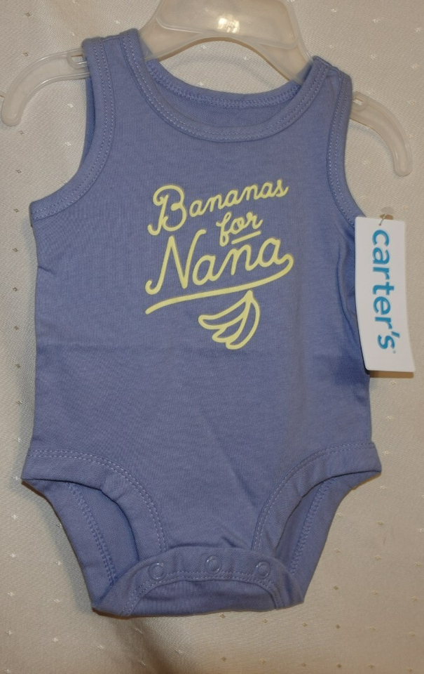 BRAND NEW CARTERS BANANAS FOR NANA INFANT BOYS ONE PIECE TOP SIZE 3 ...