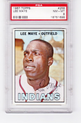 1967 TOPPS #258 LEE MAYE PSA 8 NM-MT CLEVELAND INDIANS | eBay